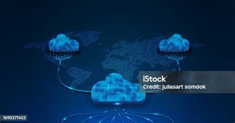 여러 클라우드 심볼 벡터 일러스트레이션 2d 클라우드 3d 클라우드 멀티 클라우드 작업 연결된 데이터 클라우드 컴퓨팅에 대한 스톡 벡터 아트 및 기타 이미지 Istock