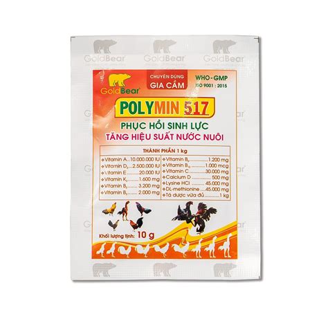 Polymin 517 10 GgÓi GÀ ĐÁ Gấu Vàng