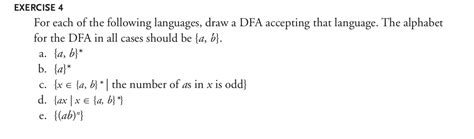 Solved EXERCISE For Each Of The Following Languages Draw Chegg