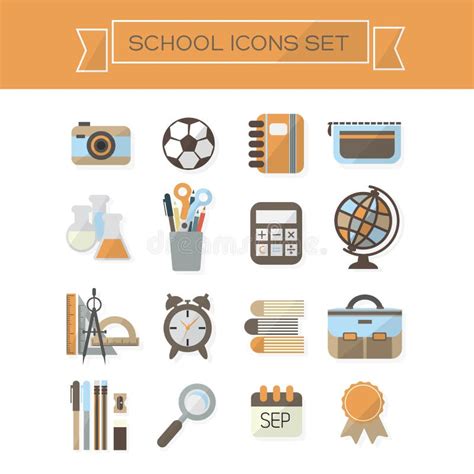 Furniture Icons Flat Design Stock Illustration Illustration Of