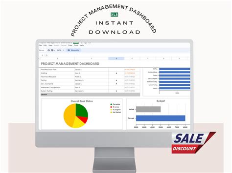 Project Management Template Excel Dashboard Project Tracker Project Planner Excel Template