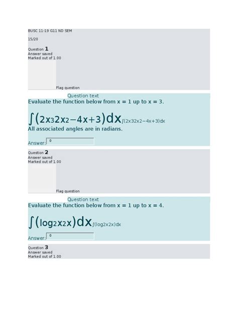 Basic Cal 1 Pdf Integral Elementary Mathematics