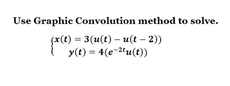 Solved Use Graphic Convolution Method To Solve Chegg