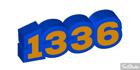 1336 Number Animated  Logo Designs