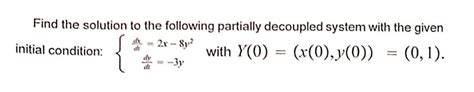 Solved Find The Solution To The Following Partially