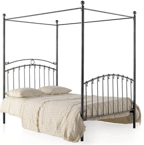 Cama Dosel Pilares De Hierro Forja Sofia Cd 852 Rústica