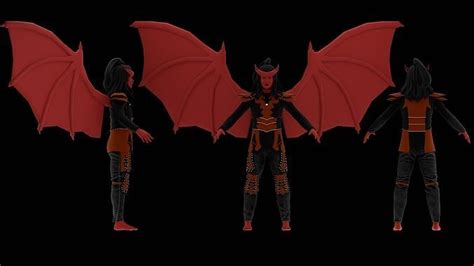 Red Devil Vrchat Avatar 3d Model Rigged Cgtrader