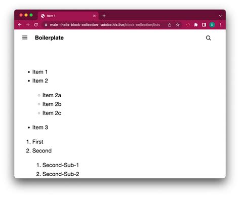 Lists
