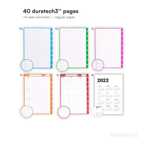 Modubooq Organizer Apricot Modular Reusable Smart Notebook A5 PATboard