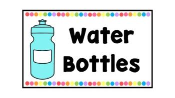 Water Bottles Posters By The Rainbow Alien Teachers Pay Teachers