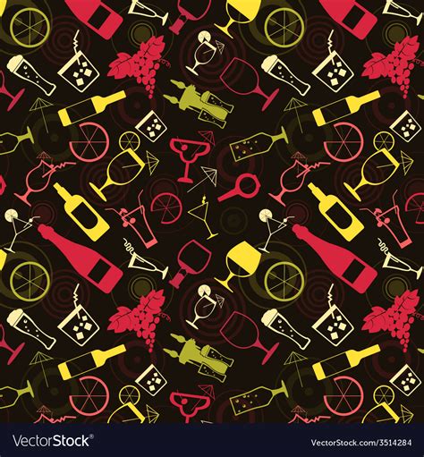 Cocktails Alcohol Drinks Background Royalty Free Vector