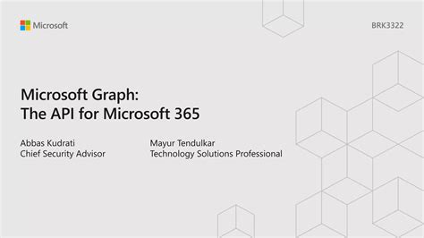 Microsoft Graph The Api For Microsoft 365 Pptx Cloud Computing