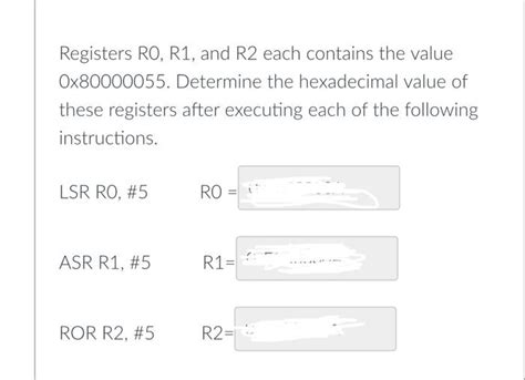 Solved Registers Ro R1 And R2 Each Contains The Value