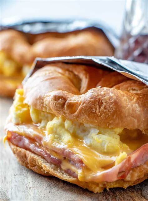 Easy Croissant Breakfast Sandwiches Recipe Breakfast Sandwich