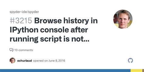 Browse History In Ipython Console After Running Script Is Not Working