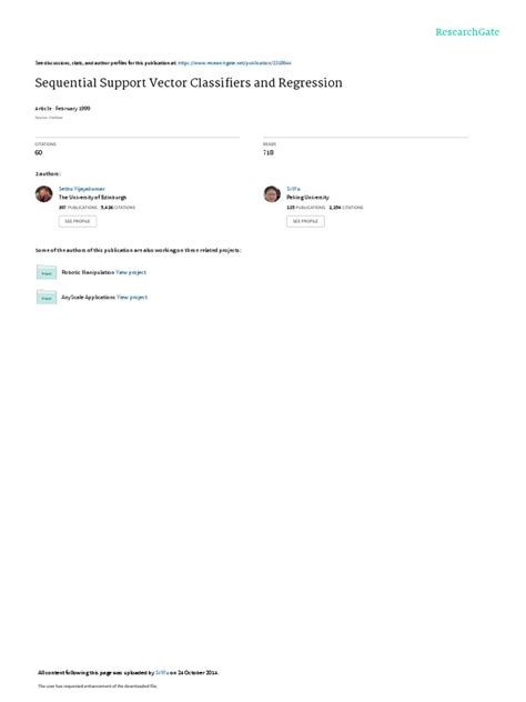 Sequential Support Vector Classifiers And Regressi Pdf Pdf Applied Mathematics