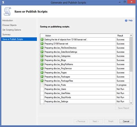 Generate And Publish Sql Database Scripts