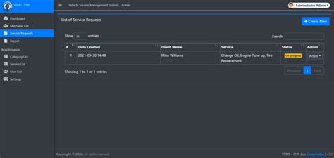 Vehicle Service Management System In Php Mysql Free Download Source