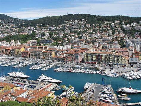 Nices Marina Villa Bagus Laut Mediterania Foto Latar Belakang Dan