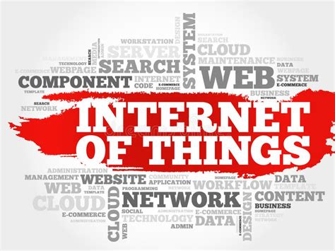 Internet Of Things IOT Word Cloud Stock Illustration Illustration Of Data Send