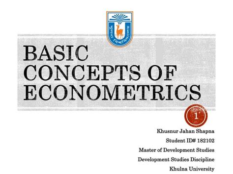 basic concepts of econometrics pptx