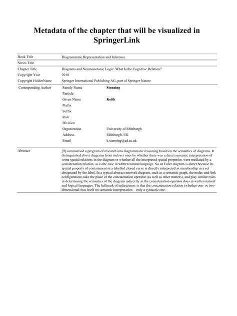PDF Diagrams And Nonmonotonic Logic What Is The Cognitive Relation