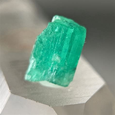 Colombian Emerald Raw Natural Specimen 13mm 12 Carats Green Crystal