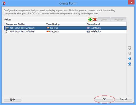 Create A Search Page In Adf Bc Using Parameter Form And Display On Adf Table