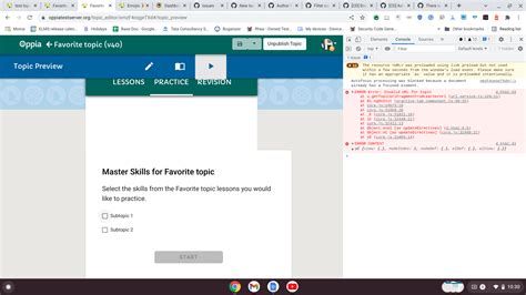 console errors shown while previewing topic · issue 15156 · oppia