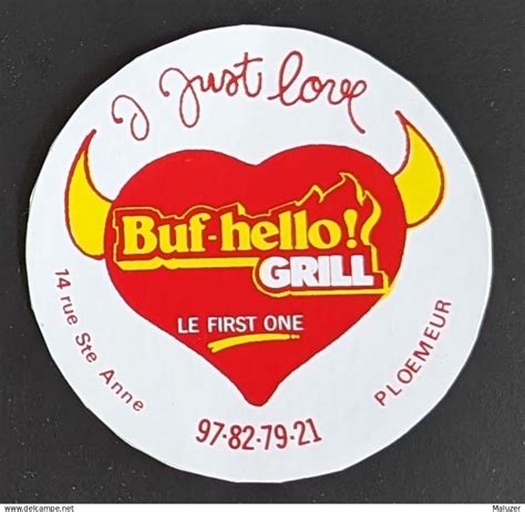 Aufkleber Autocollant Bufhello Grill Ploemeur 56 Morbihan