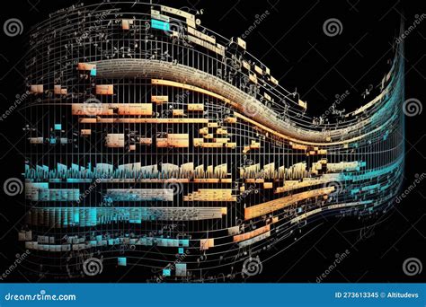 A Computer Program That Generates Music By Evolving Specific Musical Patterns Stock Image