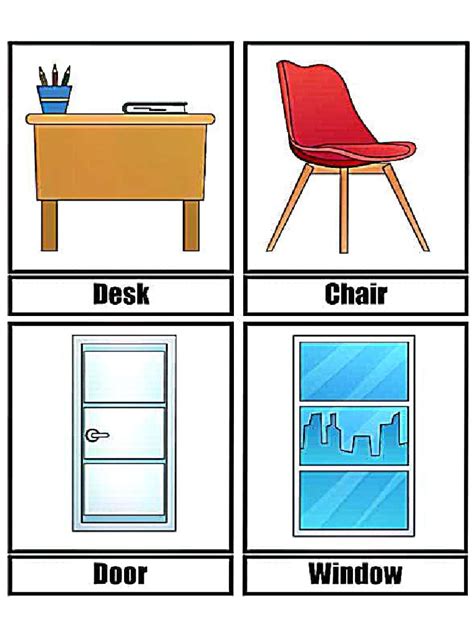 Classroom Object Flash Cards Thiran English Pdf