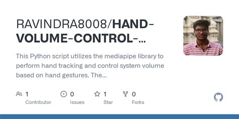 github ravindra8008 hand volume control using python this python