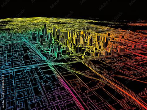 Technical Aerial Visual 3d Lidar Gis Aerial Map Satellite Scan Model