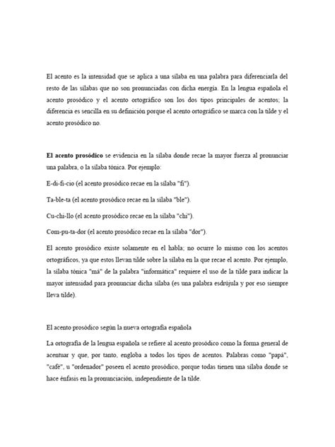 Acento Prosodico Pdf Estrés Lingüística Comunicación Oral