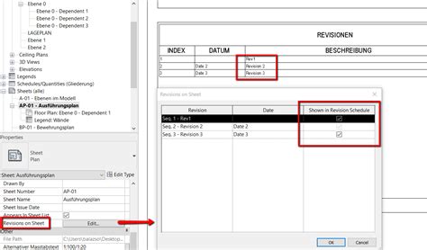how to show revisions that are not displayed on titleblock in revit
