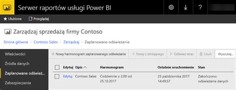 Jak Skonfigurować Zaplanowane Odświeżanie Raportu Usługi Power Bi