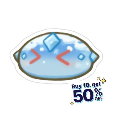 Cryo Slime Genshin Impact Sticker Exposed Sticker For Sale By Asiapenguin Slime Vinyl