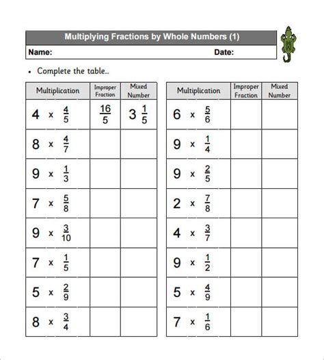 10 multiplying fractions worksheet templates pdf worksheets library