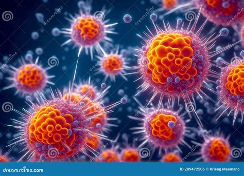 Cell At The Nano Level Showing How These Structures Work Together Stock Illustration