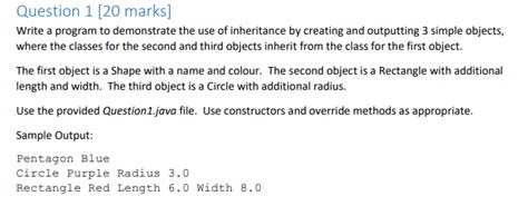 Solved Question Marks Write A Program To Demonstrate Chegg