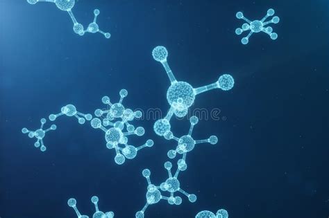 Digital Atoms Structure Science Or Medical Background With Molecules And Atoms Stock Image