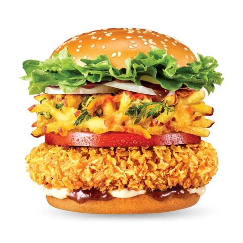 맘스터치 야채튀김 패티 넣은 야채통통치킨버거 출시 전자신문