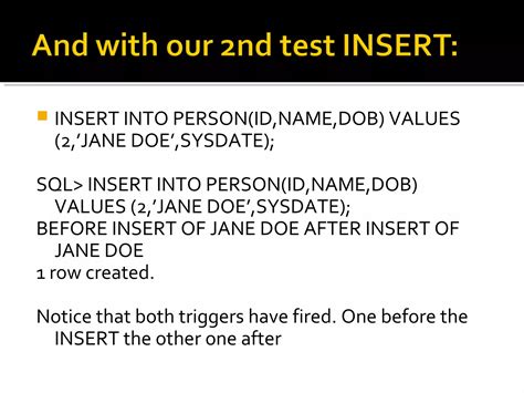 Database Triggers Ppt Databases Computer Software And Applications