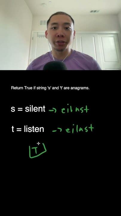 Faang Coding Interview Question Valid Anagrams Youtube