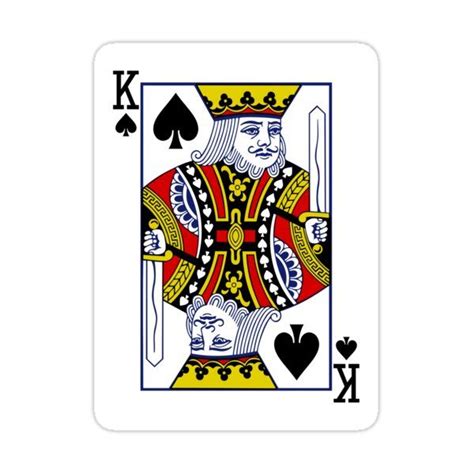 King Of Spades Playing Card Sticker For Sale By Vladocar King Of Spades Playing Cards Cards