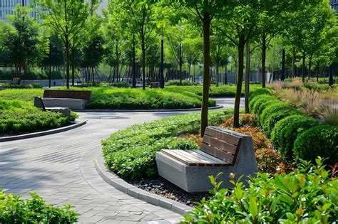 Landscape Architecture Green Grass Around Premium Ai Generated Image