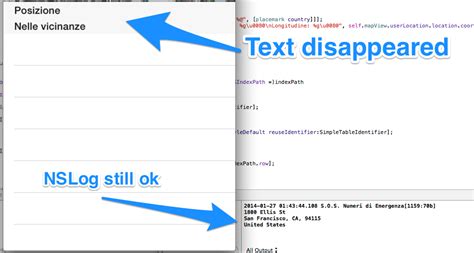 Ios CLGeocoder Returns Null In A NSString But Not In NSLog Stack