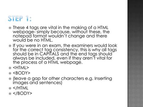 How To Create A Html Webpage Using Notepad PPT