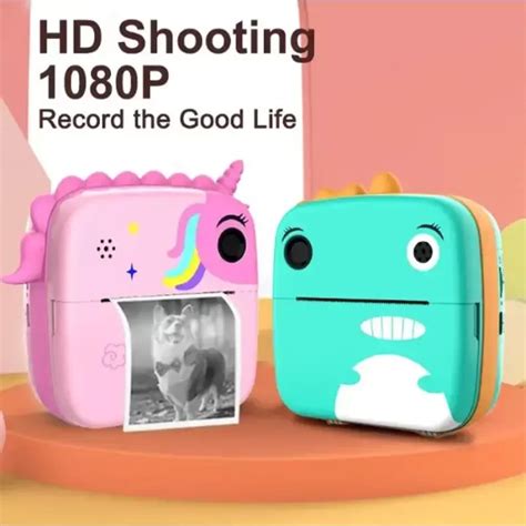 خرید دوربین عکاسی چاپ فوری کودک طرح دایناسور
